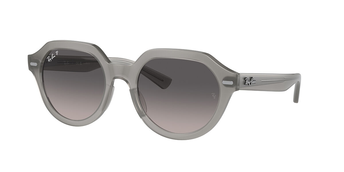 Ray-Ban RB4399 Gina Polarized 6429M3 Geometric Frosted Grey Sunglasses ...