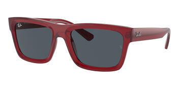 Ray-Ban RB4396F Warren Asian Fit 668073 Rectangle Transparent Dark Blue ...