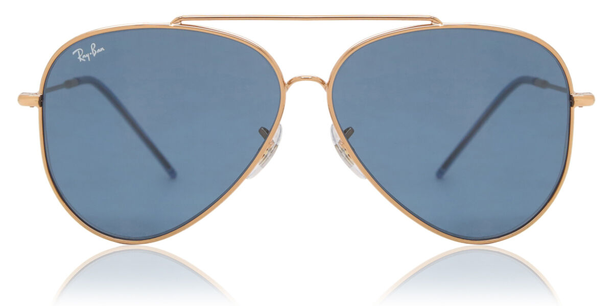 Ray-Ban RBR0101S Aviator Reverse 92023A Sunglasses Rose Gold | VisionDirect Australia