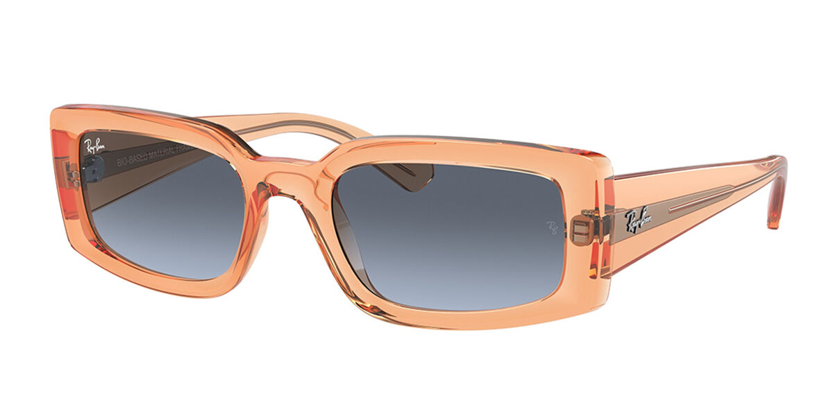 Ray-Ban RB4395F Kiliane Asian Fit 66868F Rectangle Transparent Orange ...