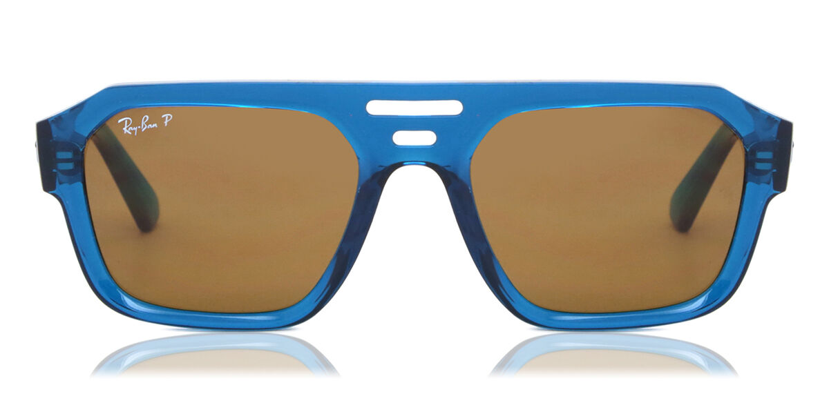 Ray-Ban RB4397 Corrigan Polarized 668383 Sunglasses Transparent Blue ...