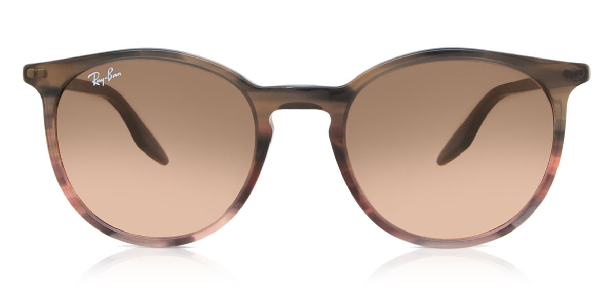 Ray-Ban RB2204 13953B Sunglasses in Transparent Red Brown Striped ...