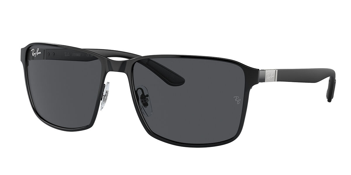 Ray-Ban RB3721 914471 Sunglasses Black on Silver | VisionDirect Australia