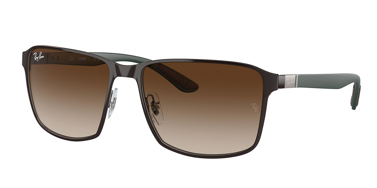 Ray-Ban RB3721 914471 Sunglasses Black on Silver | VisionDirect Australia