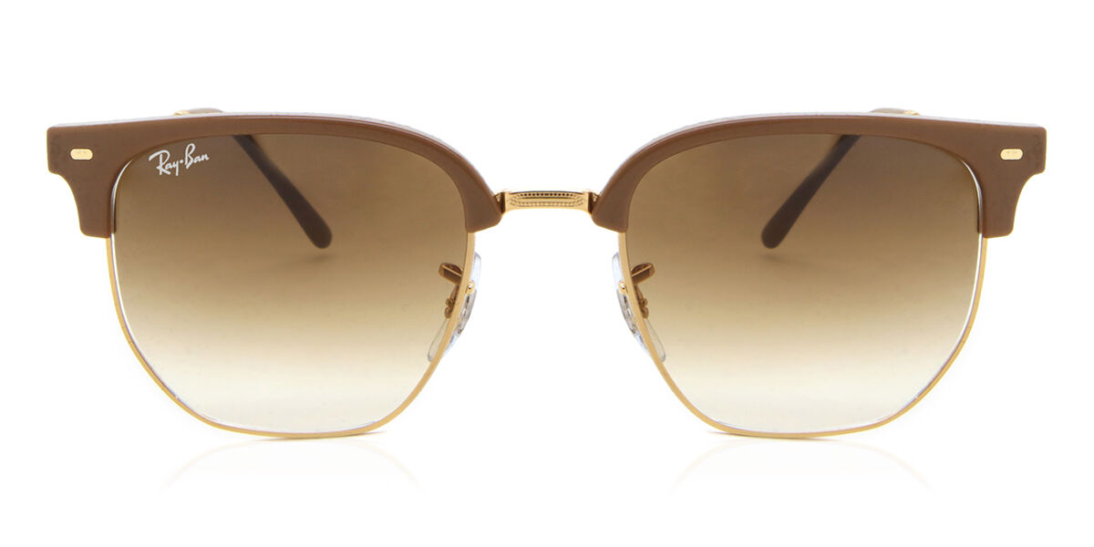 RB4416 New Clubmaster sunglasses Beige Brown on Gold | SmartBuyGlasses US