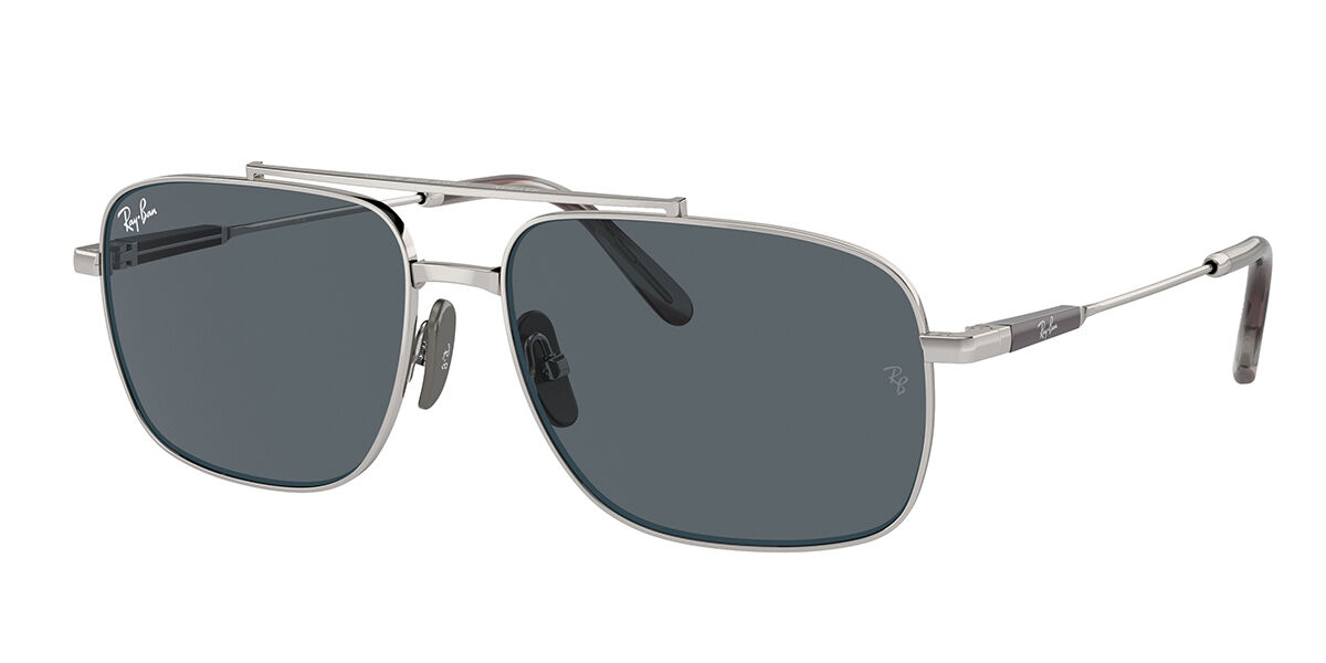 Ray-Ban RB8096 Michael Titanium 9209R5 Aviator Silver Sunglasses ...