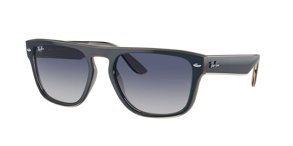Ray-Ban RB4407 67304L Square Blue/Gray on Light Brown Transparent ...