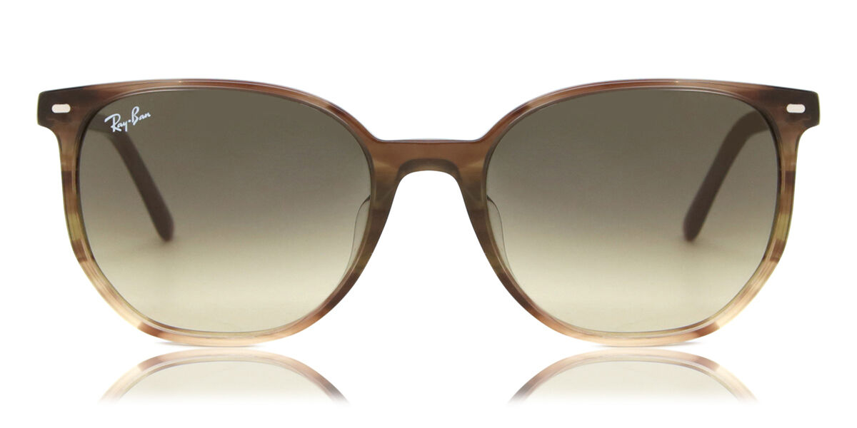 RB2197F Elliot Asian Fit óculos de sol Transparent Striped Brown Green ...
