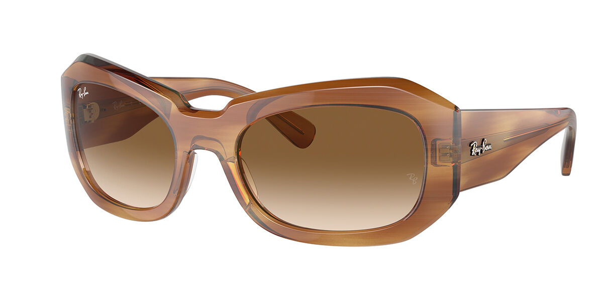 Ray Ban RB2212 Beate 140351 Sunglasses Transparent Brown Streaked ...