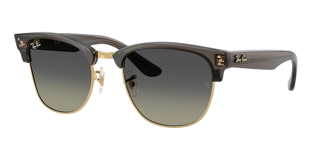 RBR0504S Clubmaster Reverse gafas de sol Transparent Dark Grey on Gold ...