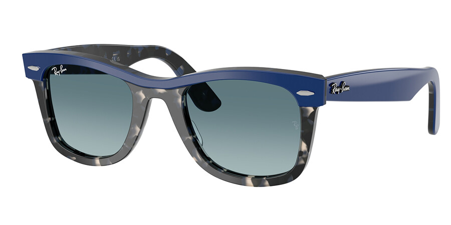RB2240F Wayfarer Asian Fit sunglasses Blue On Tortoise | SmartBuyGlasses US