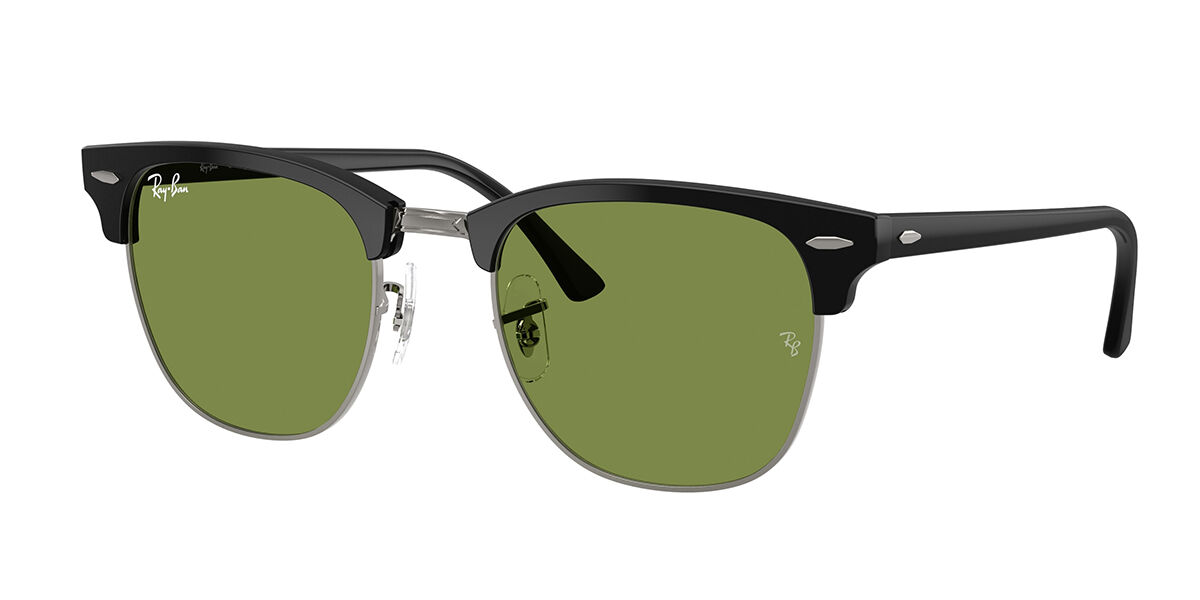 Ray-Ban RB3016 Clubmaster 601S4E Browline Matte Black on Black/Silver ...