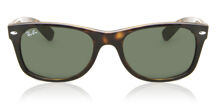Ray-Ban RB2132 New Wayfarer 6430B1 Sunglasses in Striped Grey Havana ...