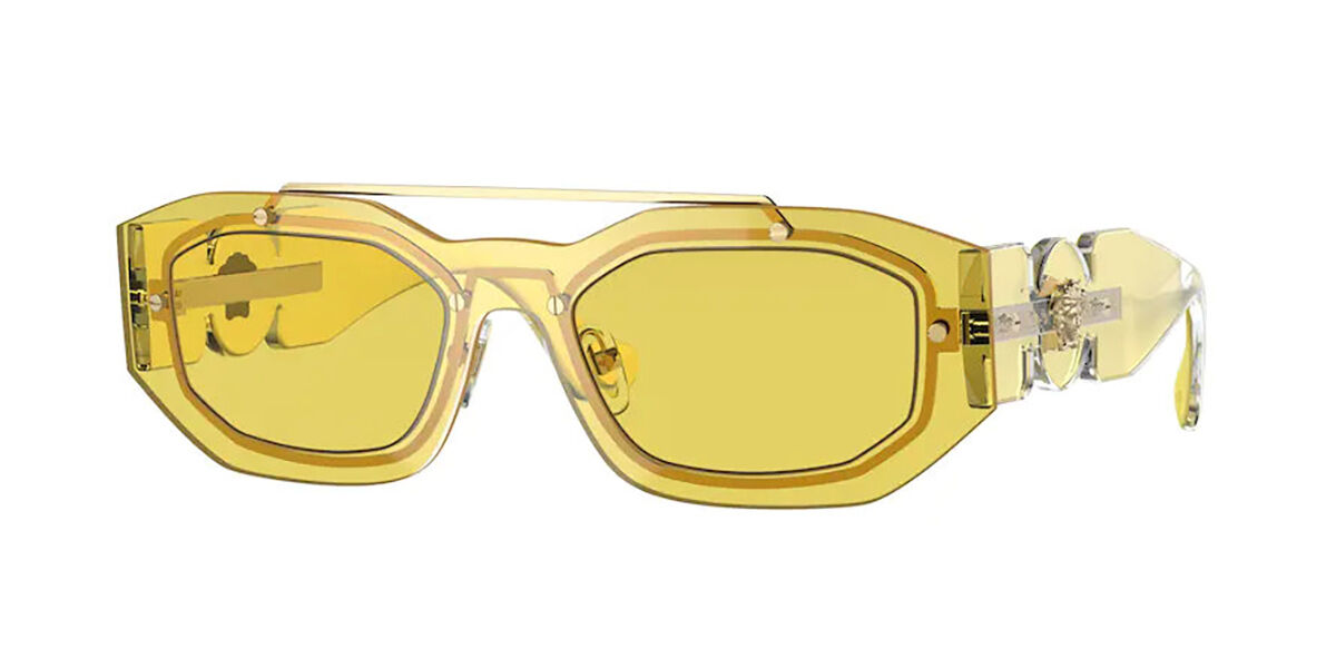 Versace VE2235 100285 Sunglasses Transparent Yellow | VisionDirect ...