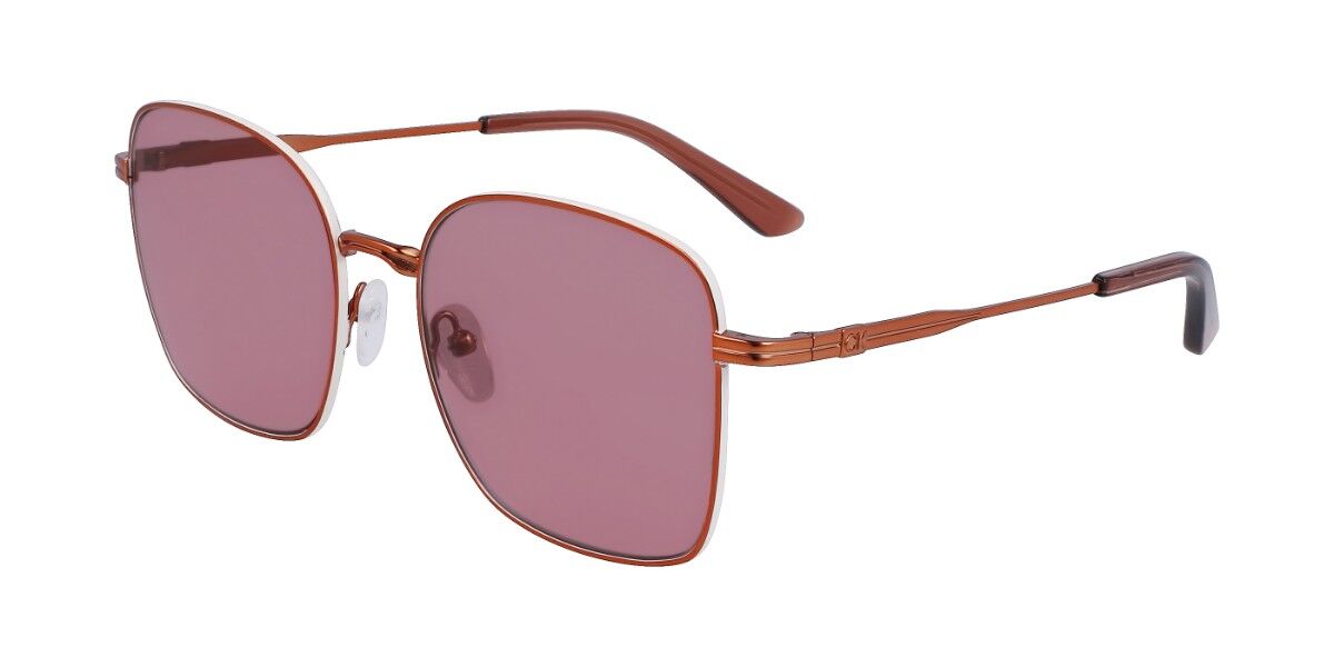 Calvin Klein CK23100S N 108 Square White Bronze Brown Sunglasses ...