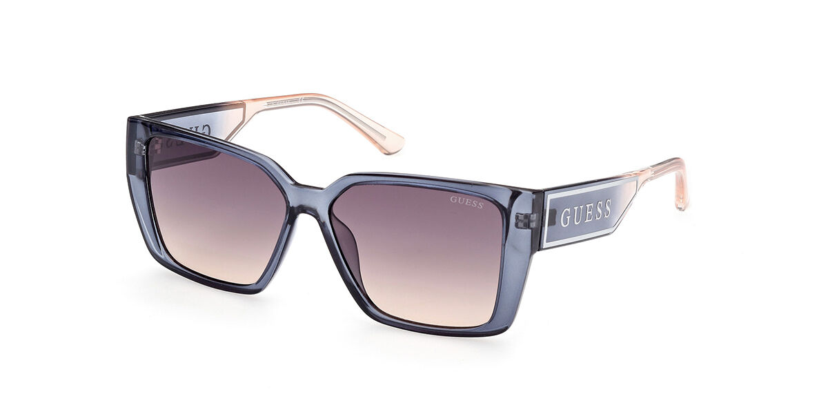 Guess GU 7818 92B Sunglasses in Transparent Blue | SmartBuyGlasses USA