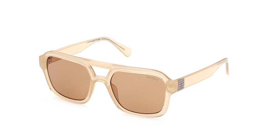 Guess GU8259 57E Sunglasses Transparent Beige Brown | VisionDirect ...