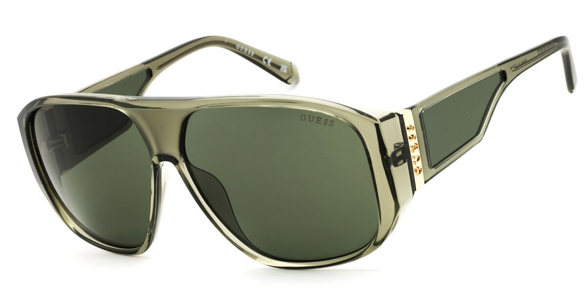 Guess GU00135 93N Pilot Transparent Light Green Sunglasses | Vision ...