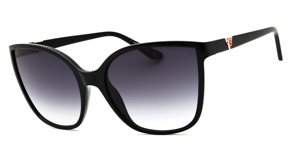 Guess GU00144 01B Cat Eye Shiny Black Sunglasses | SmartBuyGlasses US