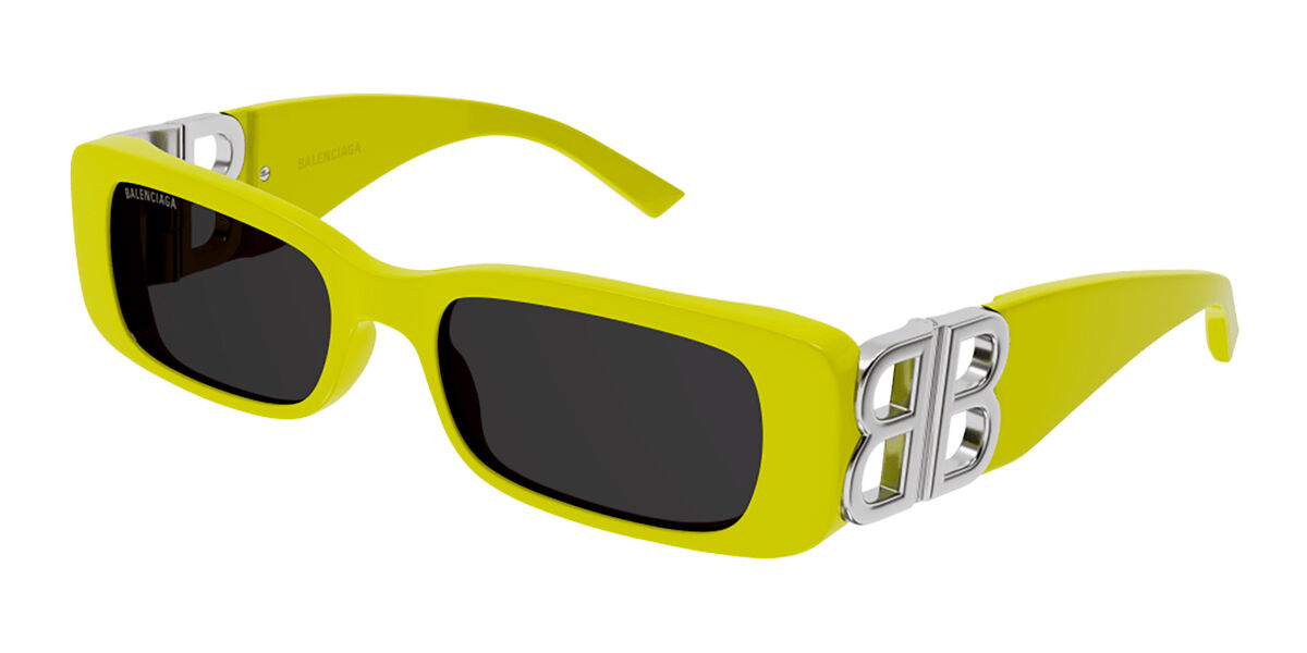 Balenciaga BB0096S 008 Sunglasses Shiny Yellow | VisionDirect Australia