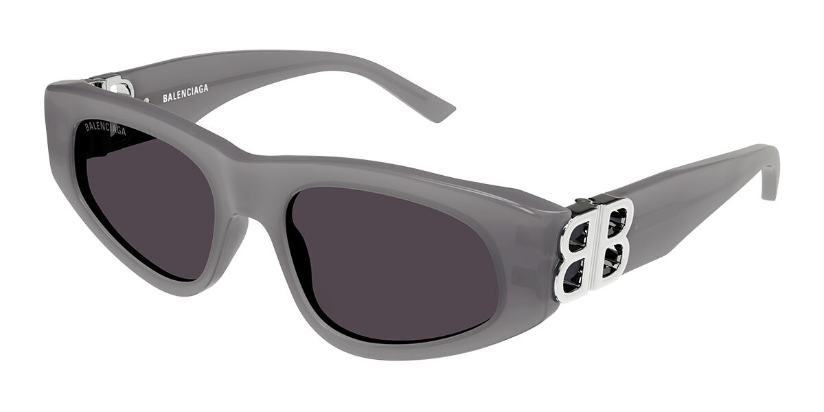 Balenciaga BB0095S 015 Sonnenbrille Transparent Grey | SmartBuyGlasses