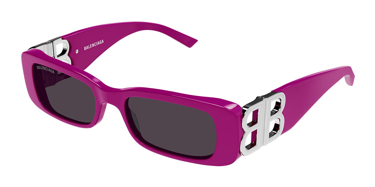 Balenciaga BB0096S 016 Sunglasses in Fuchsia Purple | SmartBuyGlasses USA