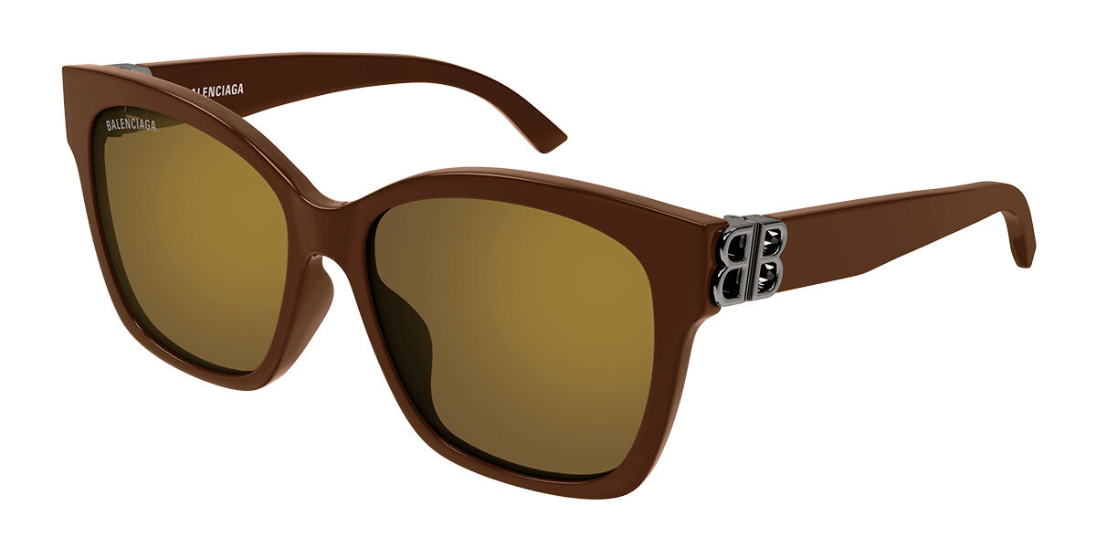Balenciaga BB0102SA Asian Fit 011 Sunglasses Transparent Grey ...