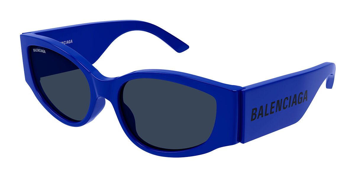 Balenciaga BB0258S Asian Fit 005 Sunglasses Blue | VisionDirect Australia