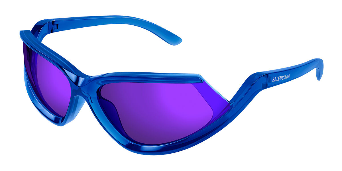 Balenciaga BB0289S 004 Sunglasses in Transparent Blue | SmartBuyGlasses USA