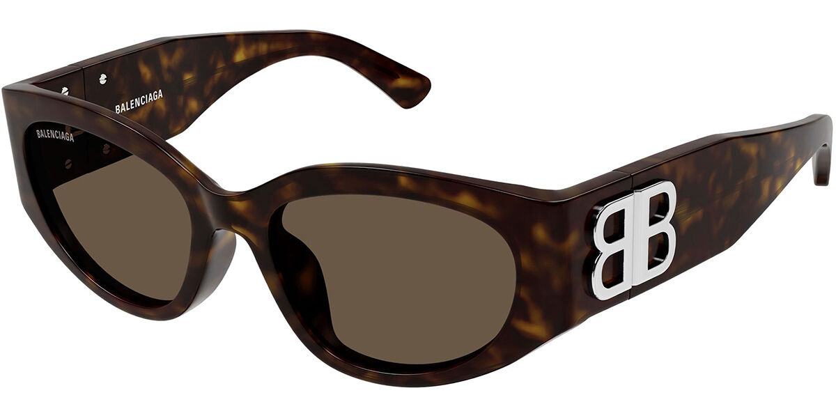 Balenciaga BB0324SK Asian Fit 003 Sunglasses Tortoise | SmartBuyGlasses UK