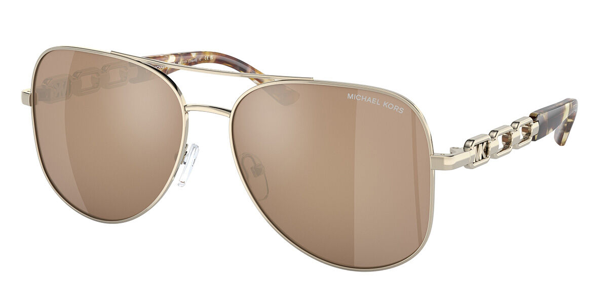 Michael Kors MK1121 CHIANTI 10147P Sunglasses in Light Gold ...