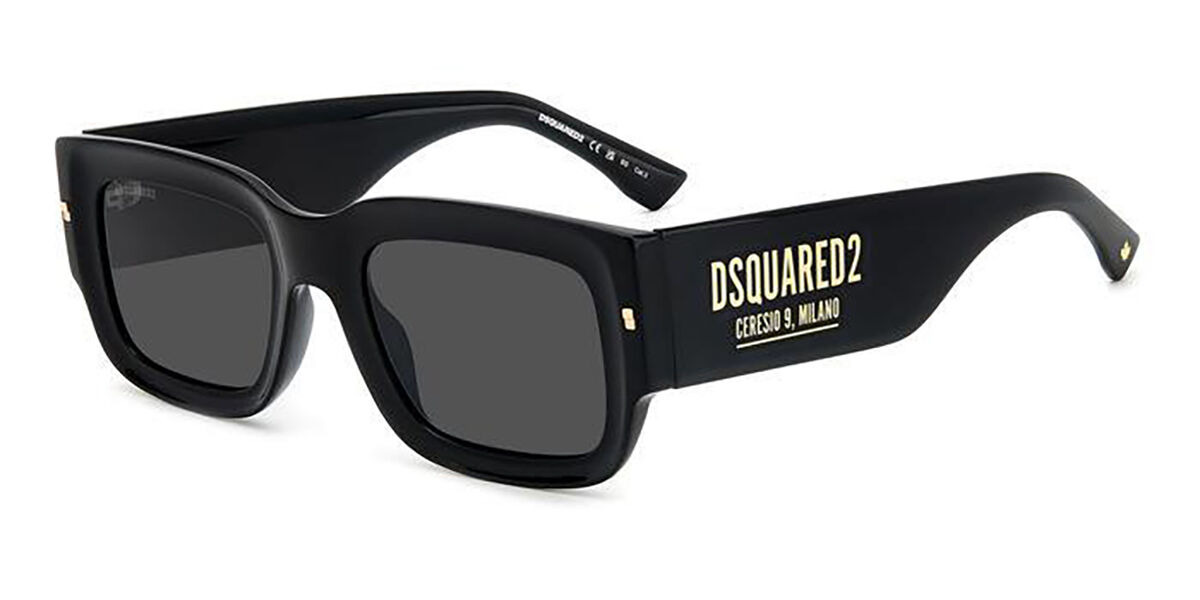 Dsquared2 D2 0089/S 2M2/IR Sunglasses Black Gold | VisionDirect Australia