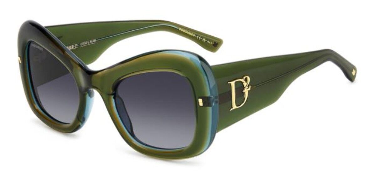 Gafas de Sol Dsquared2 D2 0137/S 4C3/9O Transparent Olive Green On ...
