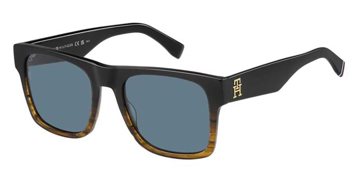 Tommy Hilfiger TH 2118/S 37N/KU Square Black Horn Sunglasses ...