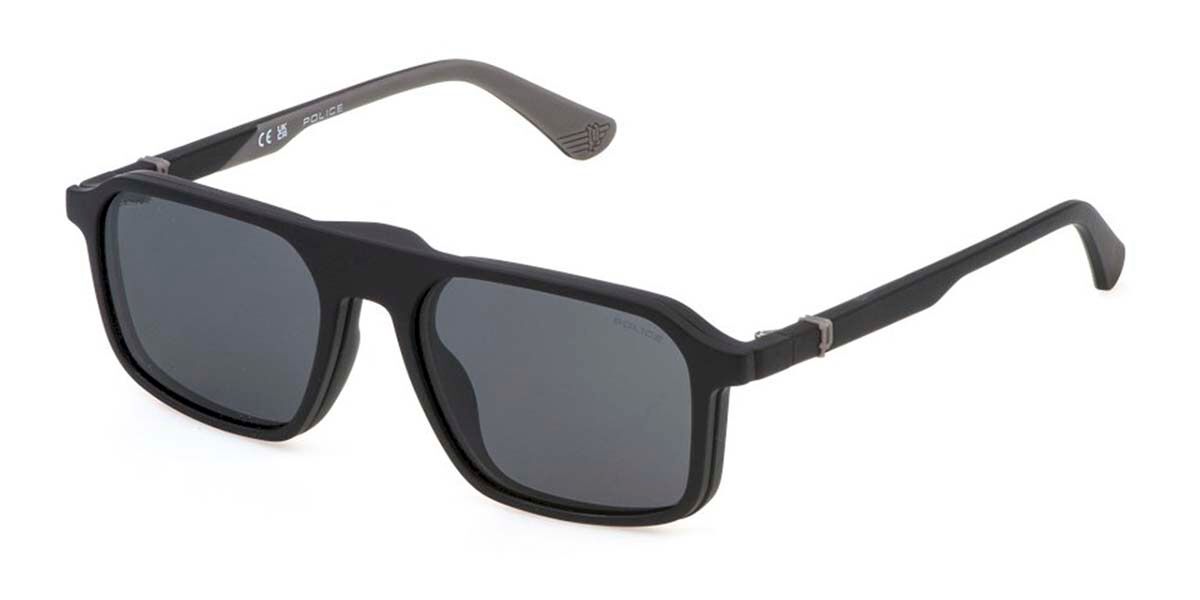 Police UK143 BEYOND JR 3 Kids With Clip-On U28P Square Matte Black ...