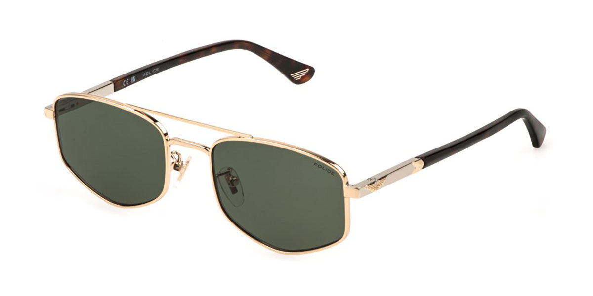 Police SPLQ84 NEW CROSSROADS 3 0300 Pilot Shiny Rose Gold Sunglasses ...