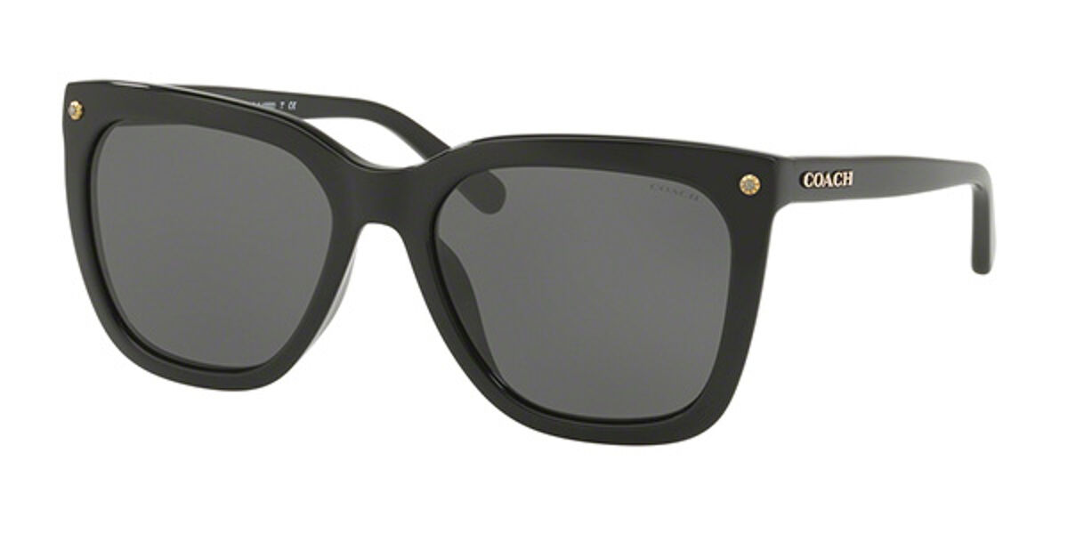 Coach HC8224D L1000 Asian Fit 500211 Sunglasses Black | VisionDirect ...