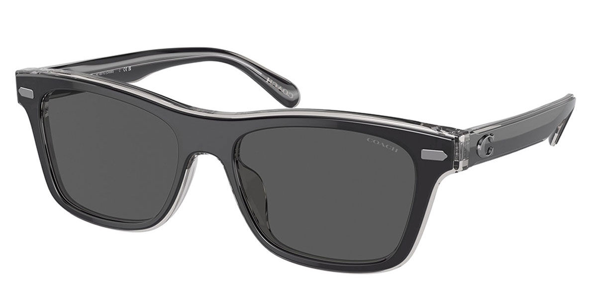 Coach HC8371U CH583 Asian Fit 574587 Sunglasses in Transparent Grey ...