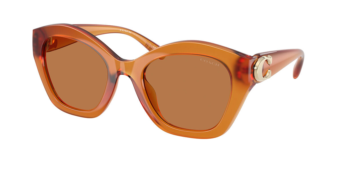 Lentes de Sol Coach HC8421U CAD31 564773 Pearly Amber Orange ...