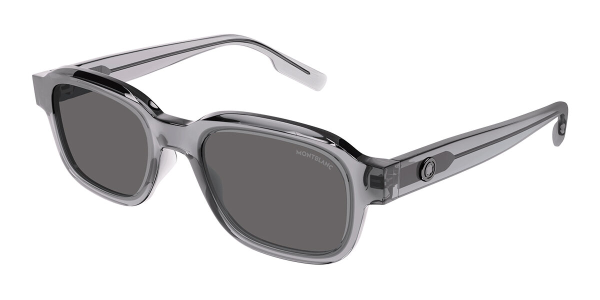 Mont Blanc MB0201S 002 Sunglasses Transparent Grey | VisionDirect Australia