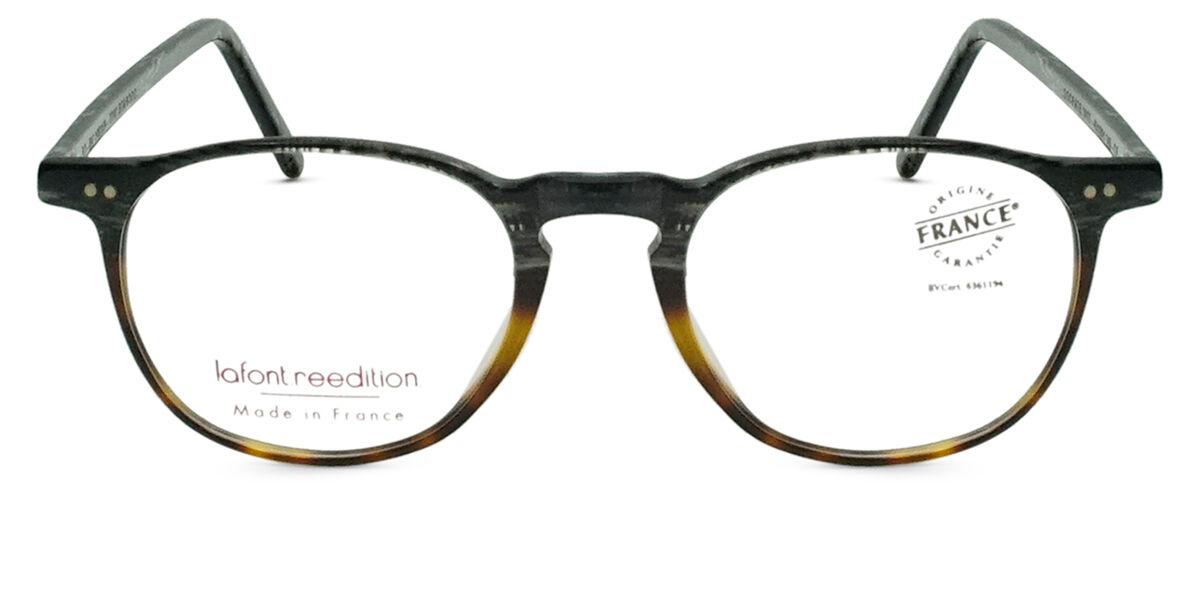 Lafont Socrate 1077 Eyeglasses in Striped Black Tortoise Two-Tone | SmartBuyGlasses USA