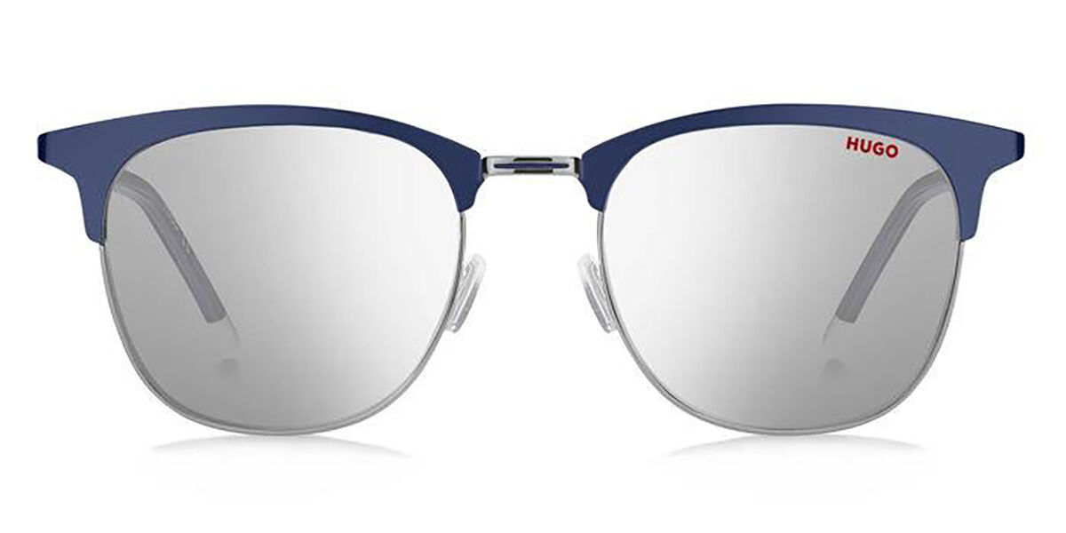 Hugo 1208/S KU0/DC Sunglasses in Matte Blue Ruthenium | SmartBuyGlasses USA