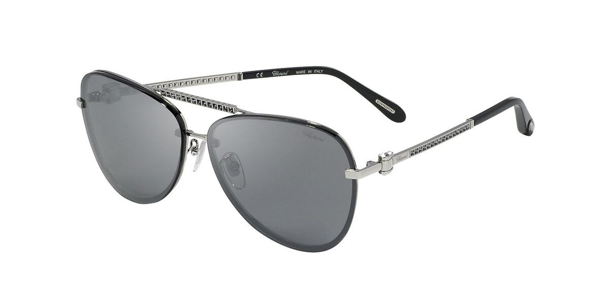 Chopard SCHF10S 579X Sunglasses Shiny Palladium Silver | SmartBuyGlasses UK