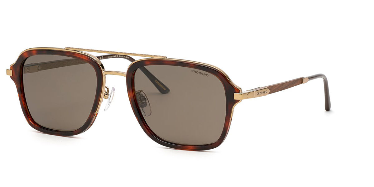 Chopard SCHG36 Polarized 8FFP Sunglasses in Tortoise | SmartBuyGlasses USA