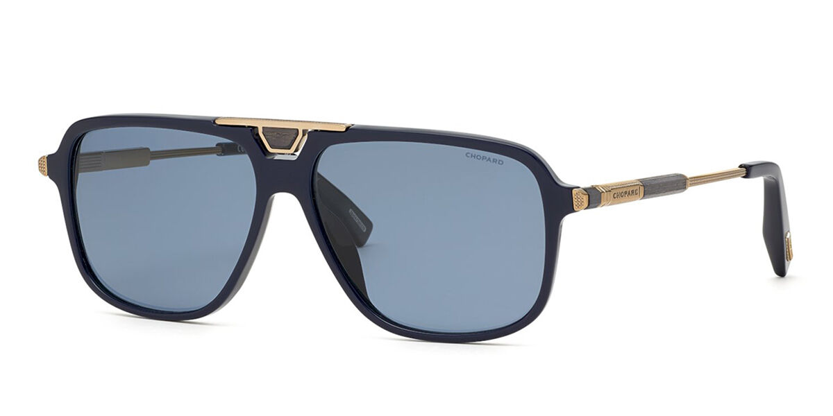 Chopard SCH340 821P Sunglasses in Glossy Night Blue | SmartBuyGlasses USA