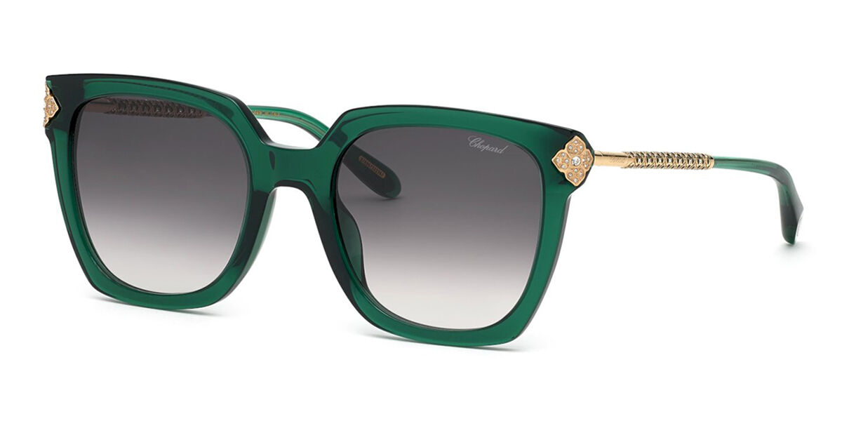 Chopard SCH336S 09LS Sunglasses in Transparent Glossy Green ...