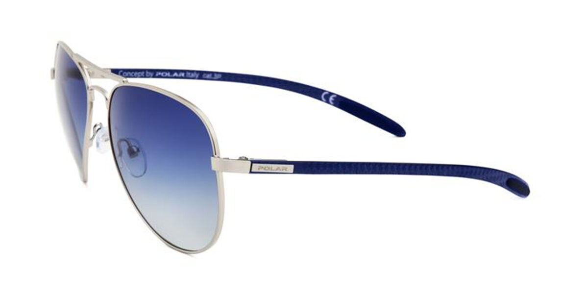 Polar CARBON FIBER 01 Polarized 14 Sunglasses in Shiny Silver ...