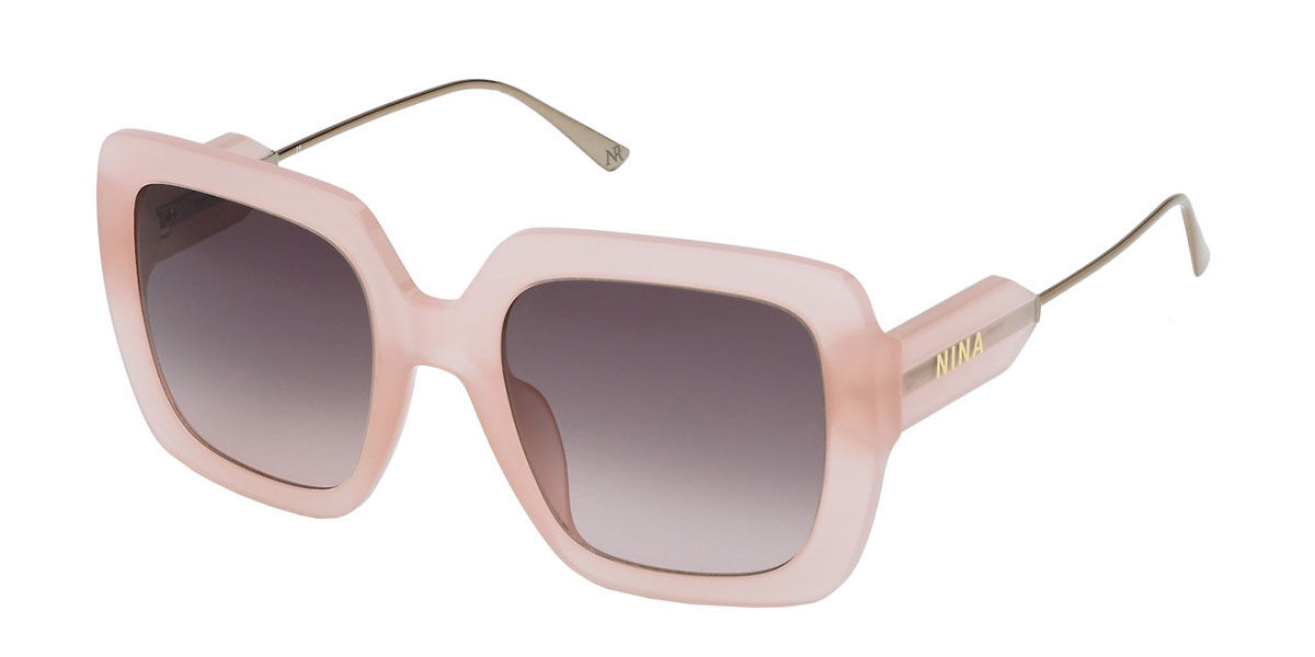 Nina Ricci SNR299 02G1 Sunglasses Shiny Opal Pink | VisionDirect Australia