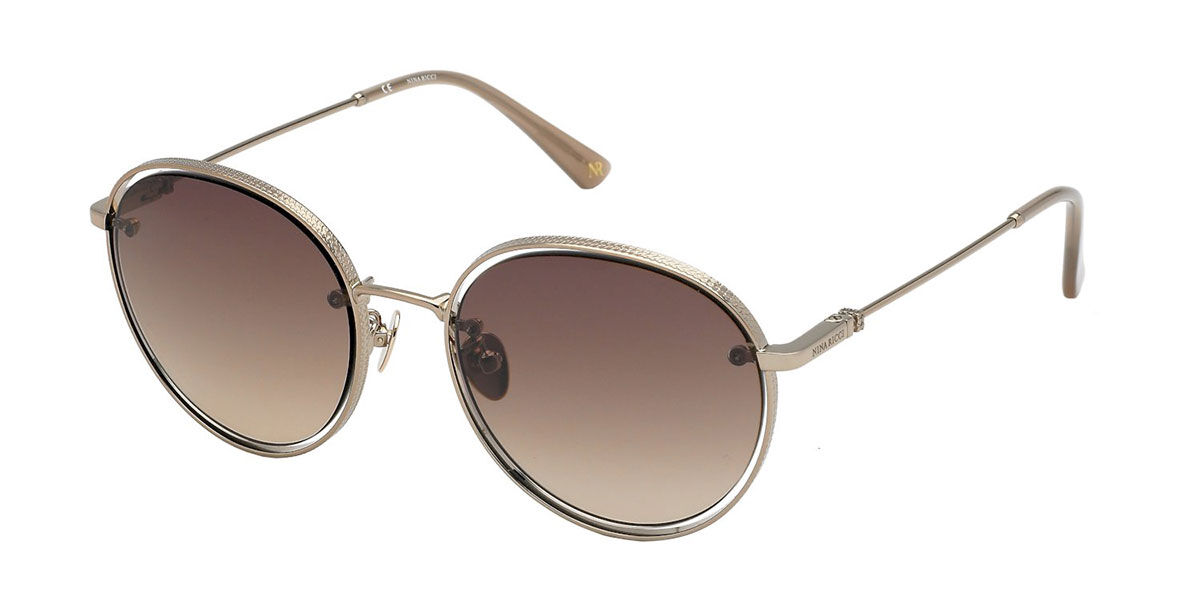 Nina Ricci SNR303 A32X Sunglasses Shiny Gold | VisionDirect Australia