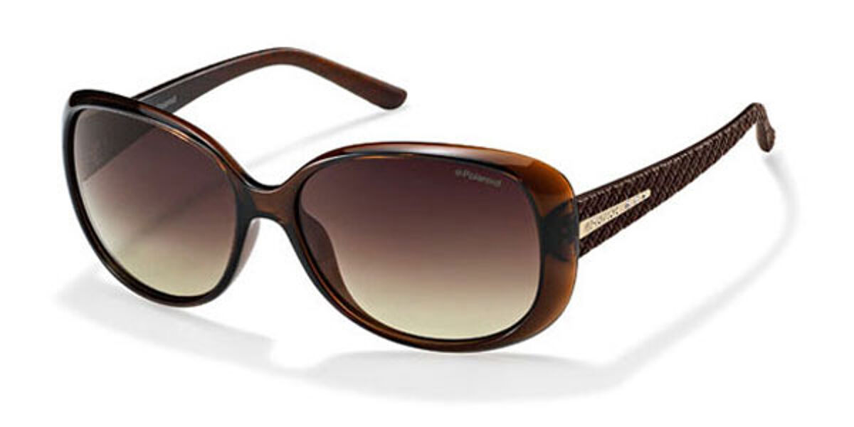 Polaroid F8403 So-Chic Polarized O81/LA Sunglasses Brown | VisionDirect ...